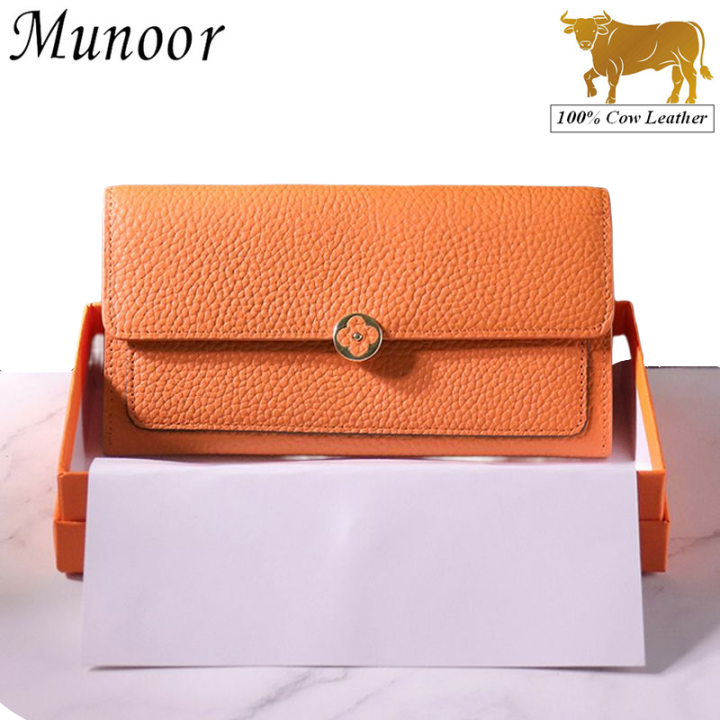 Munoor 100% Genuine Cow Leather Wallet for Women Card Holder Fashion ...