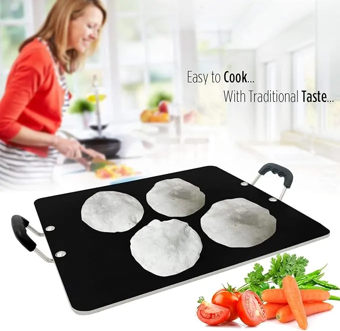 Pioneer Large Rectangular Multi-Purpose Tawa – Flat Griddle for ...