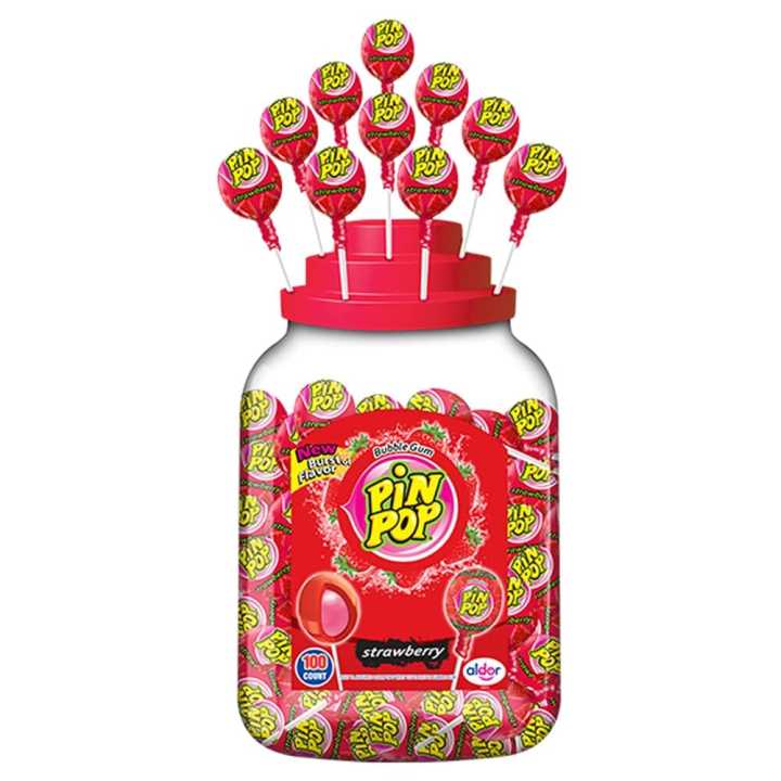 Pin Pop Strawberry Lollipop 100Pcs | Daraz.lk