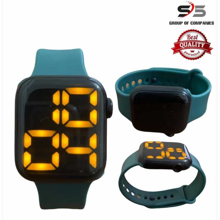 LED Rubber Belt Watch for Men - Green | Daraz.lk
