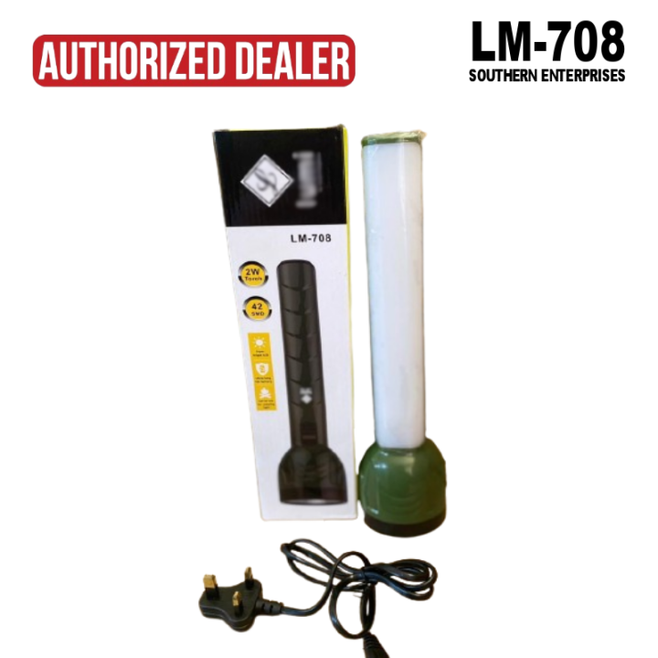 LM-708 Rechargeable LED Lamp Torch Flashlight | Daraz.lk