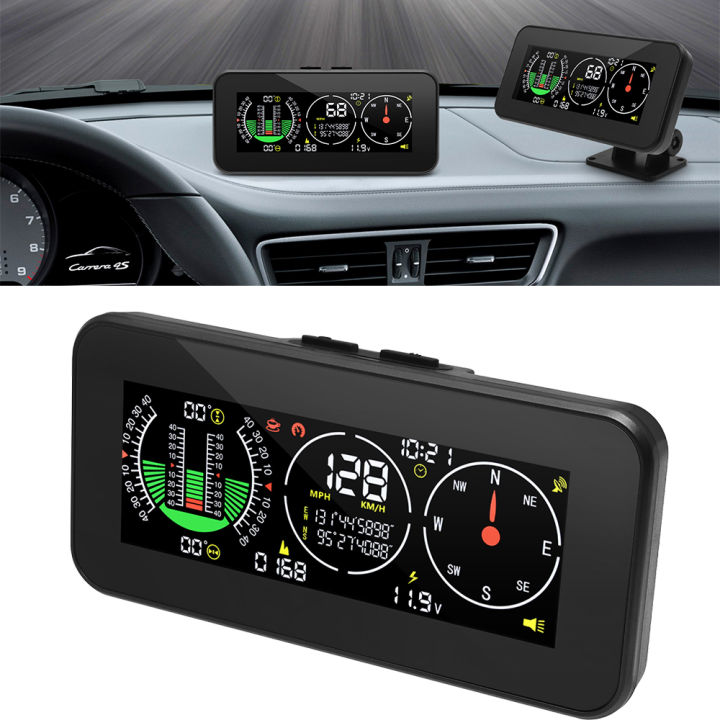 M60 Digital Speed Slope Meter Up Display Car Hud Compass Inclinometer ...