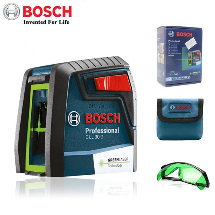 Bosch GLL 30 G Laser Level High Precision Green Light Two-Line ...