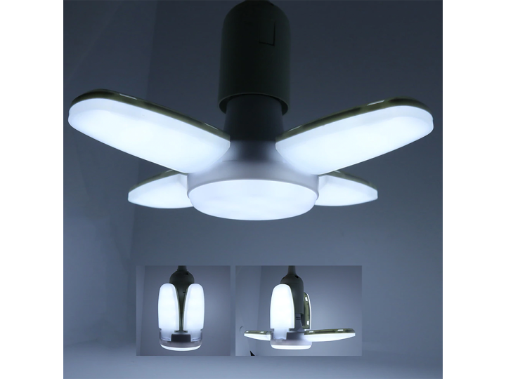 Angle Adjustable & Foldable 4 Blade LED Bulb | Daraz.lk