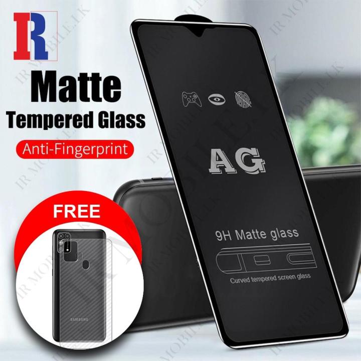 Matte Tempered Glass Anti-Fingerprint Free Back Sticker For A10/A10S ...