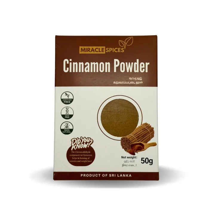 Miracle Spices Cinnamon Powder 50g organic 100% | Daraz.lk