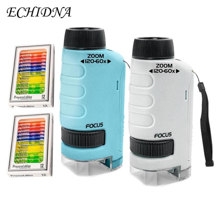 Portable Microscope Portable Kids Microscope with Led Light 24 Samples ...