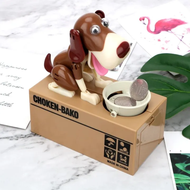 Easy Use Automated Dog Money Box Cartoon Steal Children's Coin ...