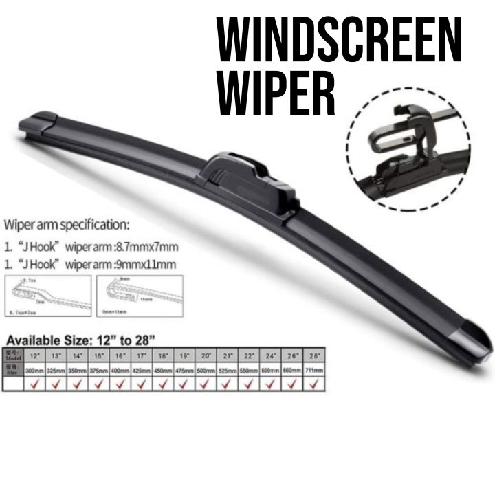 Universal Car Wiper Blades Hook Type Wiper Blades Car Wipers For Models ...