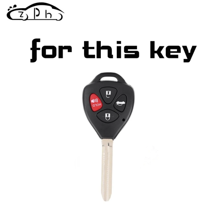 Black Color Silicone Car Key Cover Fob Case for TOYOTA Corolla Hilux ...