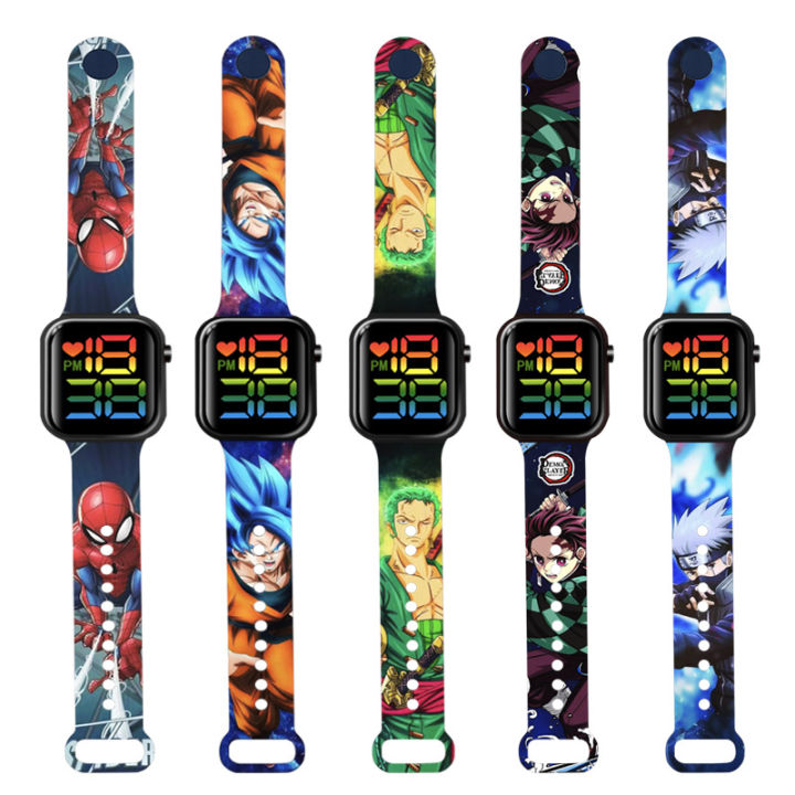 【Special offer】Cartoon LED Child Electronic Watch Spiderman Hello Kitty ...