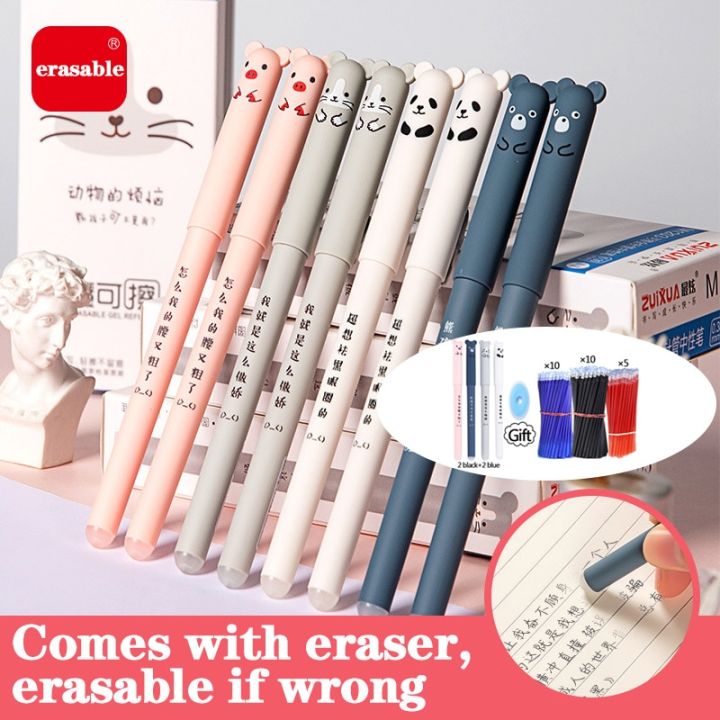 【HOT】 30 Pcs/Set 0.35Mm Kawaii Erasable Pens For Writing Notebooks ...