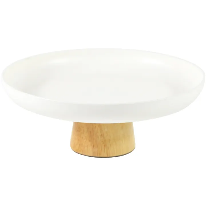 Minimalist Modern Round Solid Wood Base Tray Living Room Entryway Fruit ...