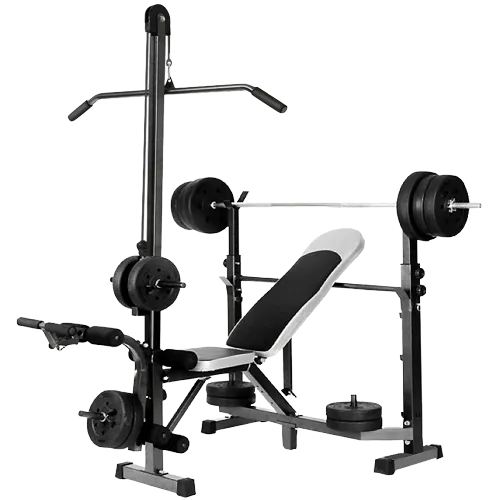 Hingbo Weight Lifting Bench with Lat Pull Down Tower - Full Bench ...