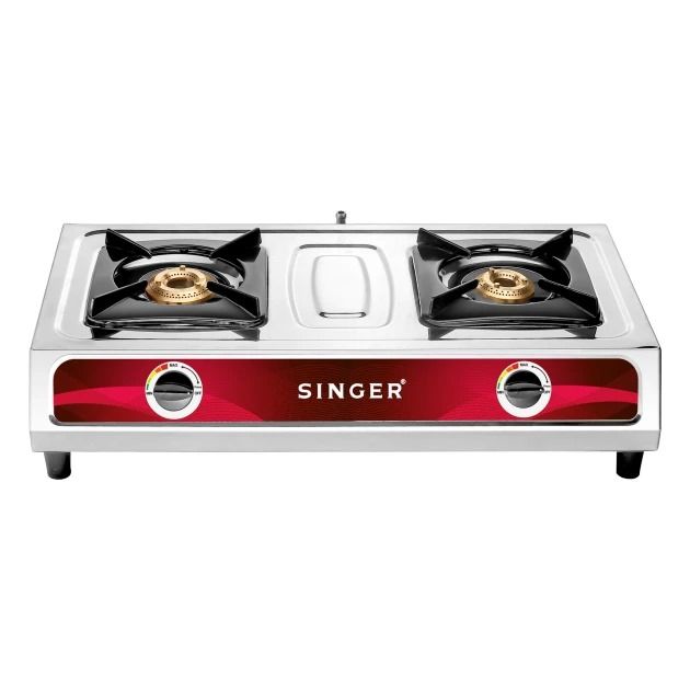 Singer Double Burner Stainless Steel Gas Cooker STT-2BSS | Daraz.lk