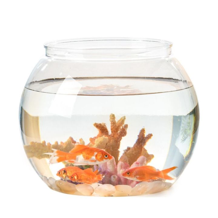 Good View Clear Transparent Round Fish Plastic Portable Fish Bowl ...
