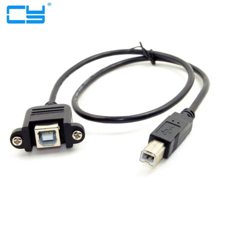 （NEW）USB 2.0 Type B Male to Female M/F EXTENSION Data Cable Panel Mount ...