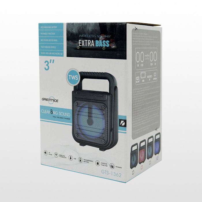 Mini Wireless Bluetooth GTS-1362 "3" inch Speaker With FM Radio ...