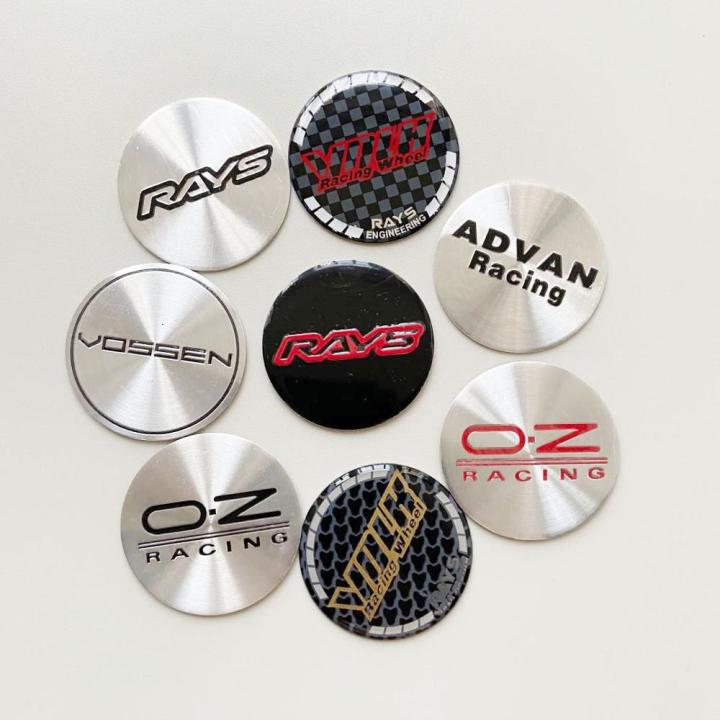 4pcs/lot 49mm Car Wheel Center Cap Emblem Sticker For Vossen Hreoz Racking Rays Volk Advan ...