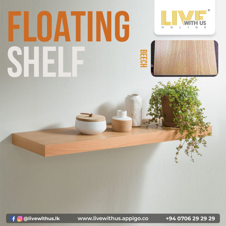 2ft Floating Shelf in Beech | Daraz.lk