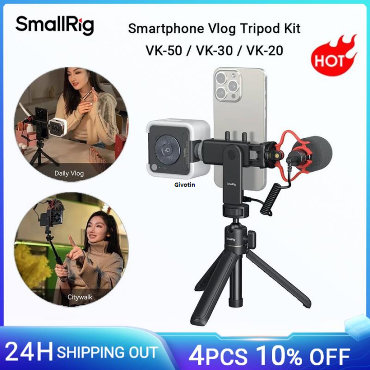 SmallRig Smartphone Vlog Tripod Kit VK-50/VK-20/VK-30 Advanced Version ...