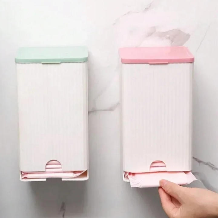 Dust-Proof Sanitary Napkin Box Versatile Wall-Mounted Compact Storage ...