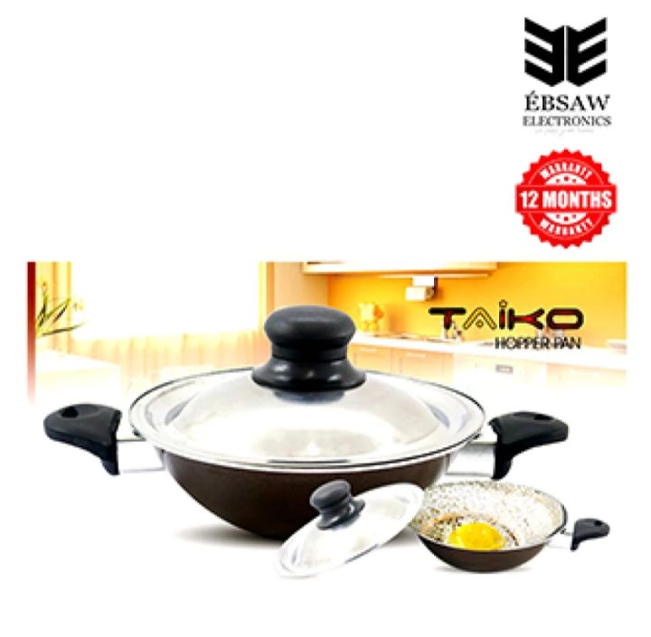 Tiko black creamic coated non stick hopper pan | Daraz.lk