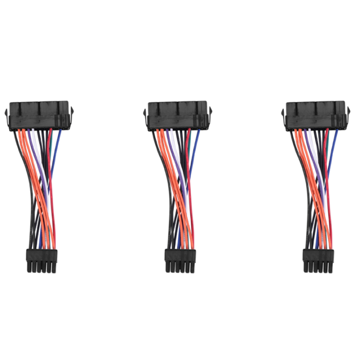 3Pcs 24 Pin to 12 Pin PSU Main Power Supply ATX Adapter Cable for ...