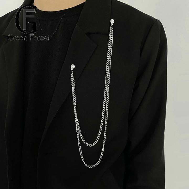 Green forest Men Brooch Rhinestone Decor Scarf Men Coat Suit Pin | Daraz.lk