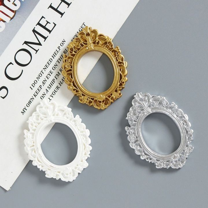 Multi-purpose DIY Resin Photo Frame Rustic 3D Mini Mirror Props ...