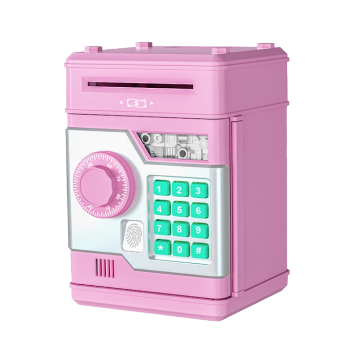 Electronic Piggy Bank ATM Password Money Box Safe Smart Fingerprint ...