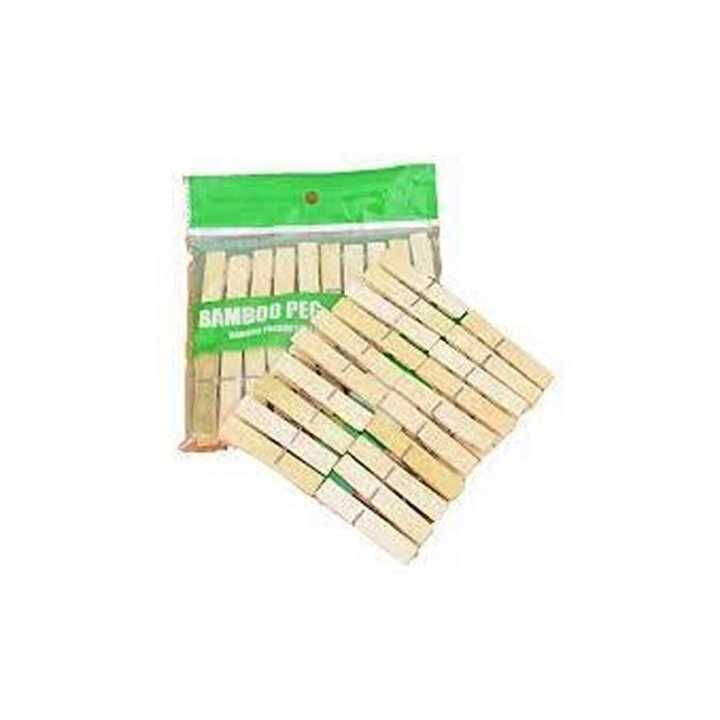 Bamboo cloth clips - 20 pcs | Daraz.lk