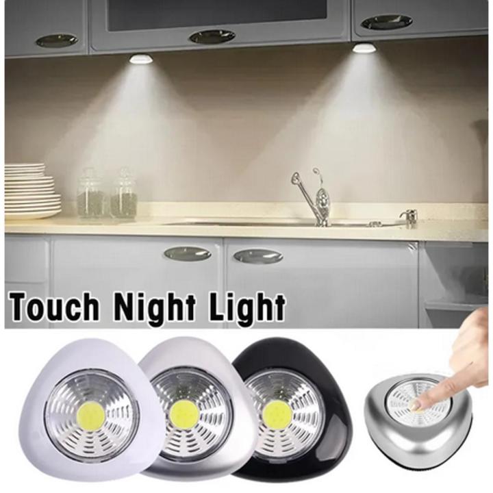 Triangle Night Light LED Touching Cabinet Light Wireless Wall Lamp ...