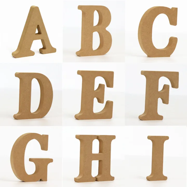 DIY 10cm Wood Color Letters Alphabet Word Letter Art Crafts Free ...