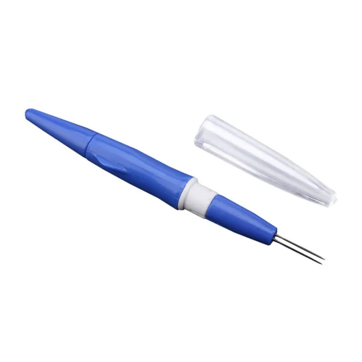 Plastic DIY Embroidery Felting Needle Punch Pen & 3 Fine Needles Craft ...