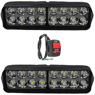 A2D Combo of 16-LED BAR Cree Aux Bike Fog Lamp Light White led with ...