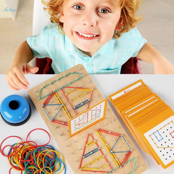 Rubber Band Geoboards Graphical Mathematical Toy for Preschool Children ...