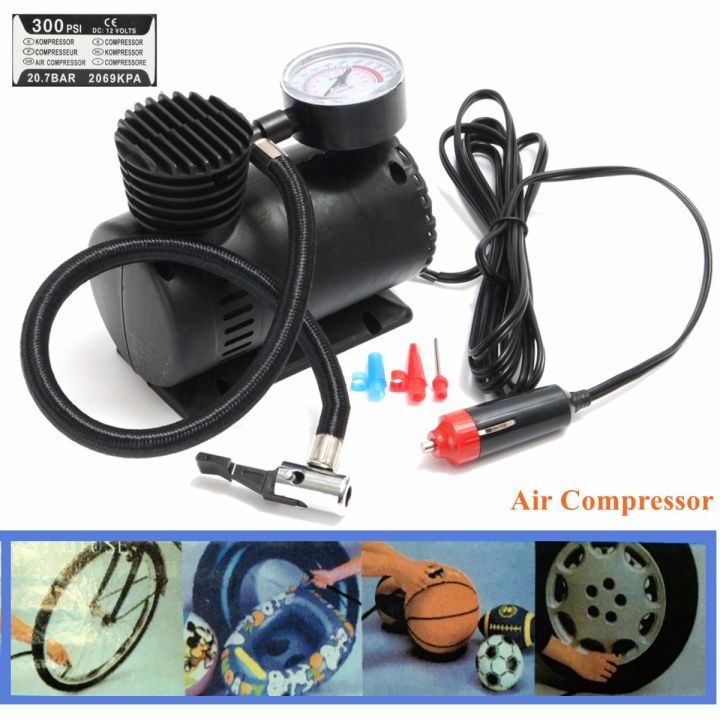 Air Pump Air Compressor 300 PSI Fast Air Inflator DC 12V with ...