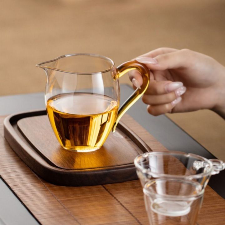 Drinkware Thickened Glass Fair Cup Large High Temperature Resistant Tea ...