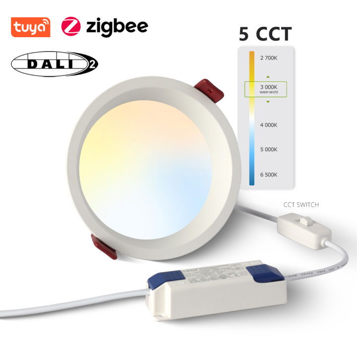 Recessed LED Downlight 5 CCT Switchable 2700K 3000K 4000K 5000K 6500K ...