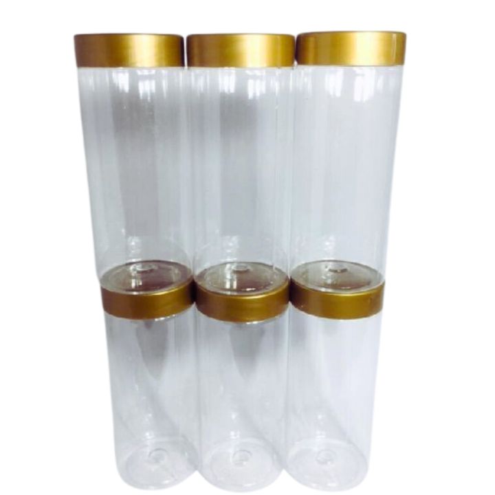 6 pcs Kitchen Spice Bottle Containers With Gold Color Lid Large Size ...