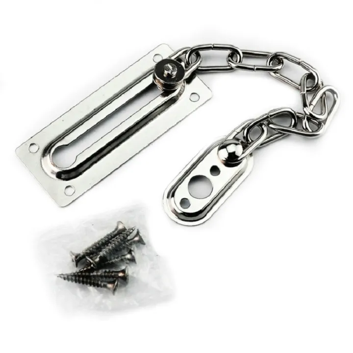【TopazTrove】Anti-Theft Silver Chain Cold Rolled Steel Chains Door Guard ...