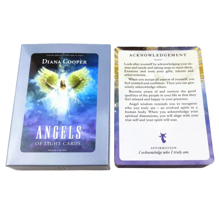 【LuxeGlow】54PCS Angels Of Light Cards Tarot Cards Table Game Cards ...