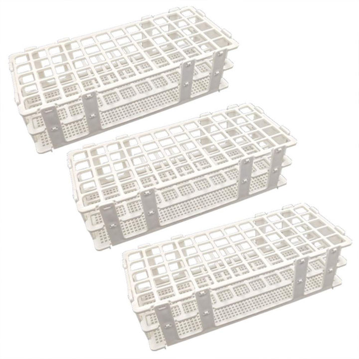 3 Pcs Plastic Test Tube Holders, 60 Holes, for 16 mm Test Tubes, White ...