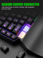 Mechanical one-handed game wired keyboard, radium engraving characters ...