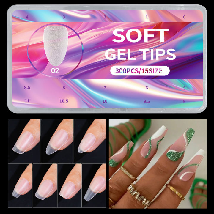 New 300pcs Matte Nails NO Polishing Press on False Nails Medium Short ...