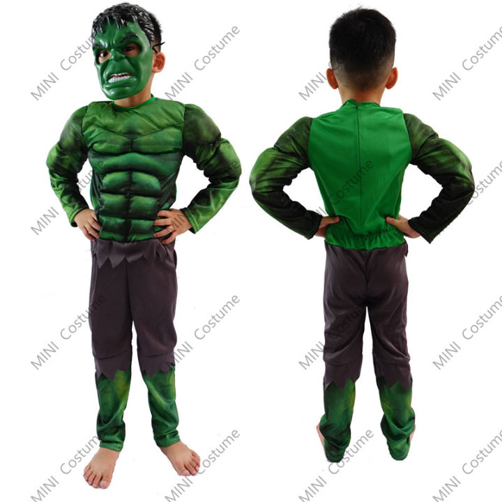 Child Hulk Muscle Costume Superhero Kids/ Fancy Dress/Halloween ...