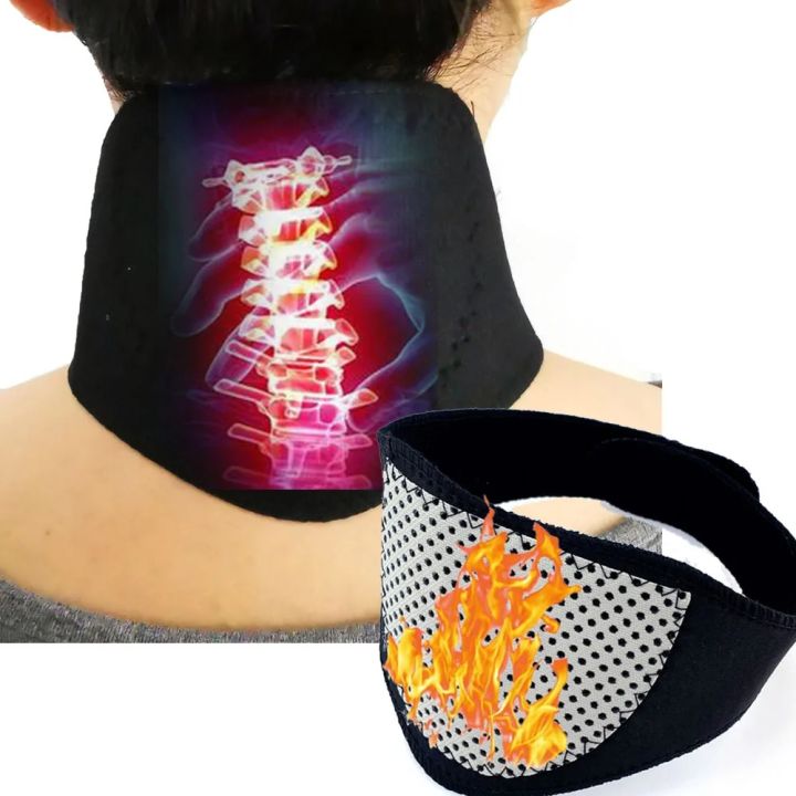 Neck Belt Tourmaline Self Heating Magnetic Therapy Neck Wrap Belt Brace ...