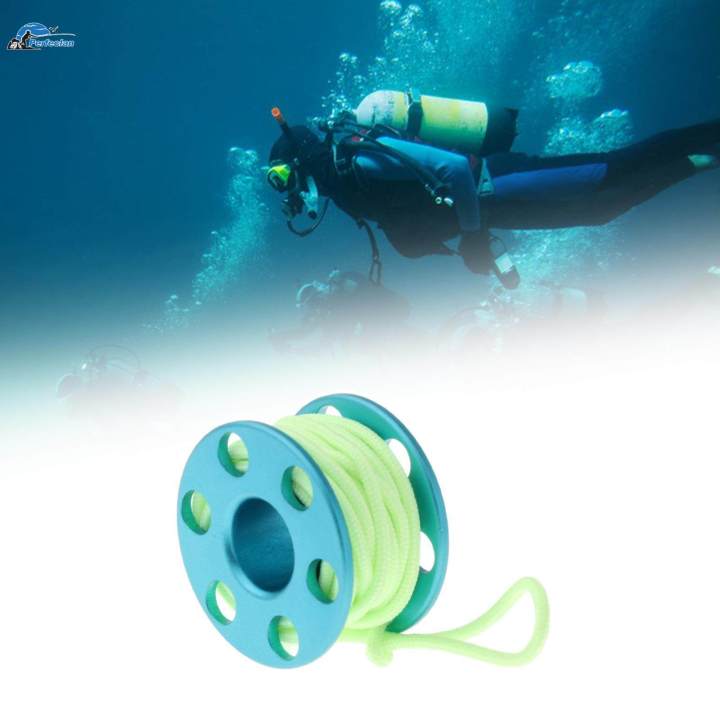 Finger Spool Dive Reel with High Visibility Line for Diving Snorkeling ...