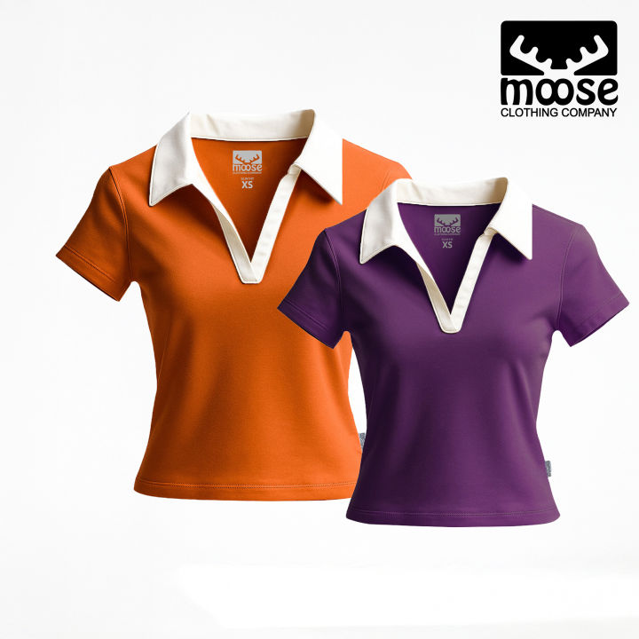Moose Women’s V-Neck Polo T-Shirts | Daraz.lk